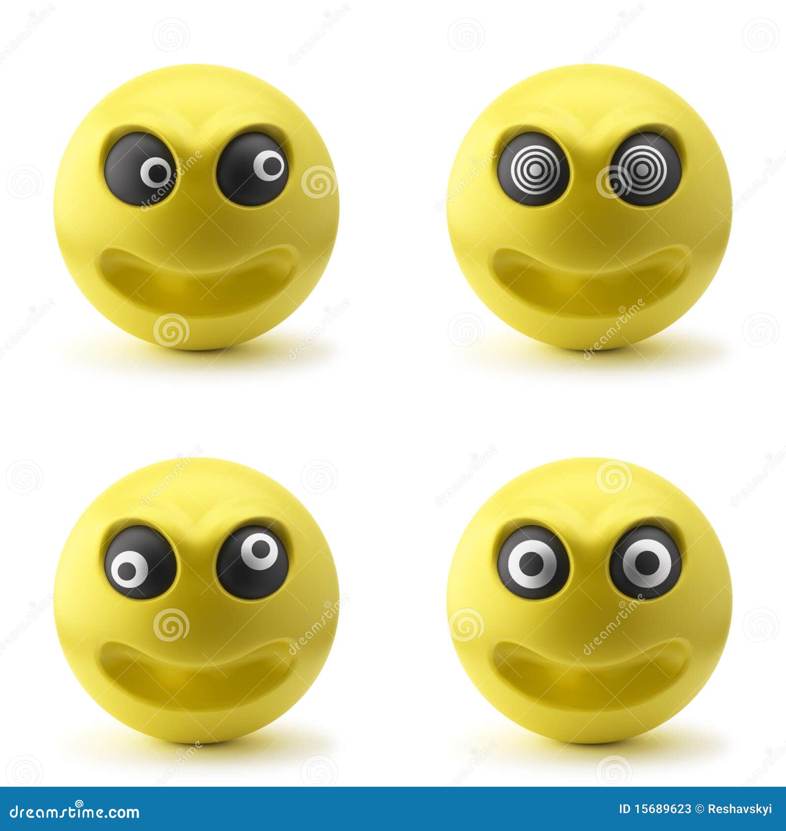 Smiley fous 3D illustration stock. Illustration of émotif - 15689623