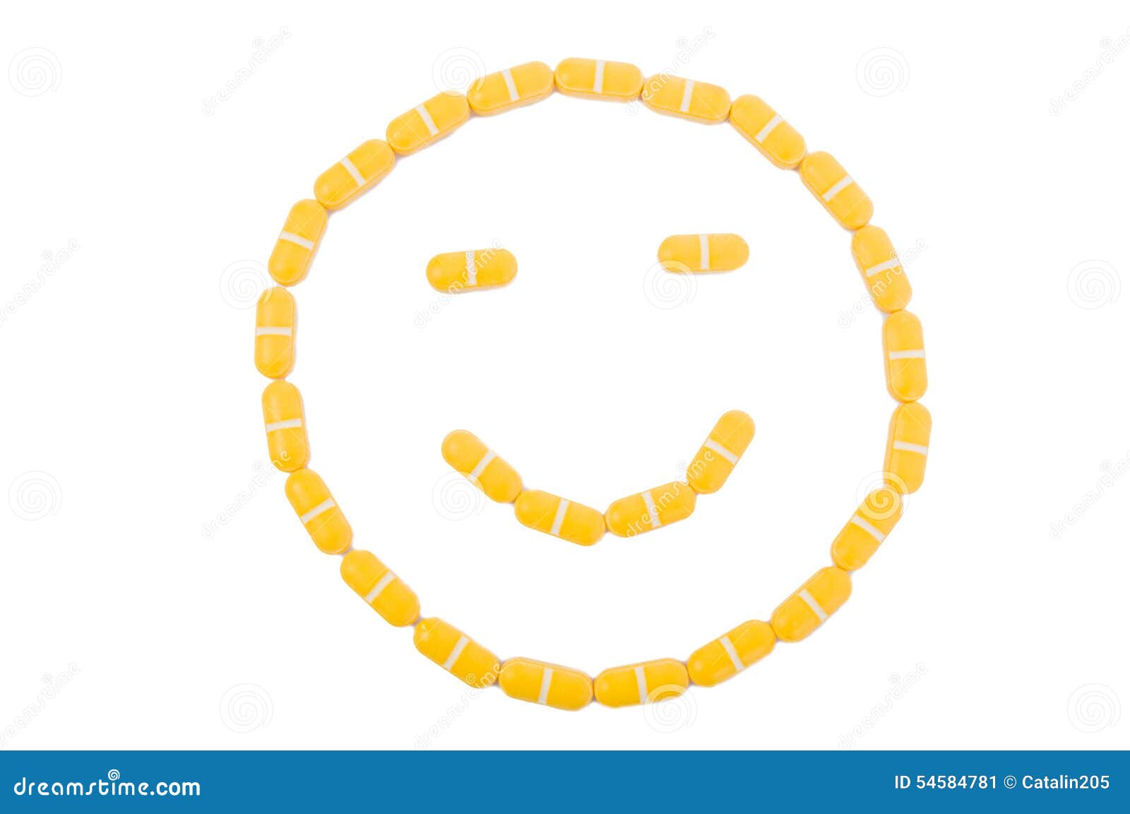Smiley and Friendly Face Made of Pills Stock Image - Image of dosage ...