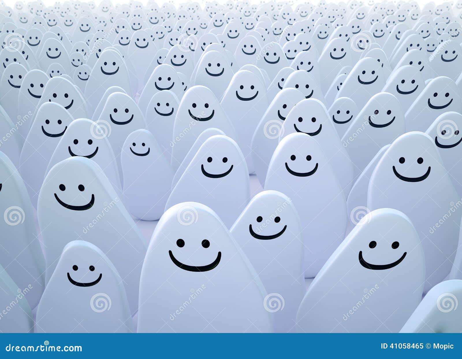 Smiley ghosts stock illustration. Illustration of crowd - 41058465