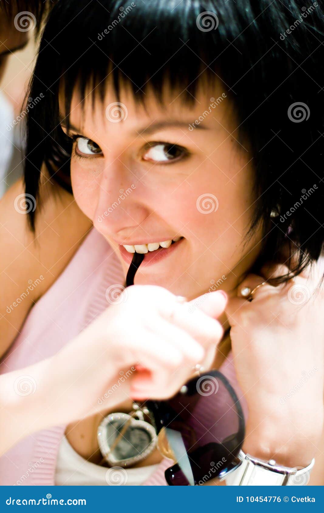 Smiley girl stock photo. Image of happiness, home, naive - 10454776