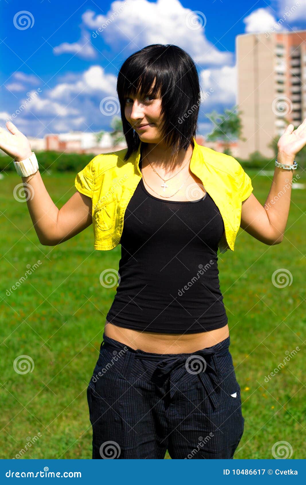 Smiley girl stock image. Image of female, black, beautiful - 10486617