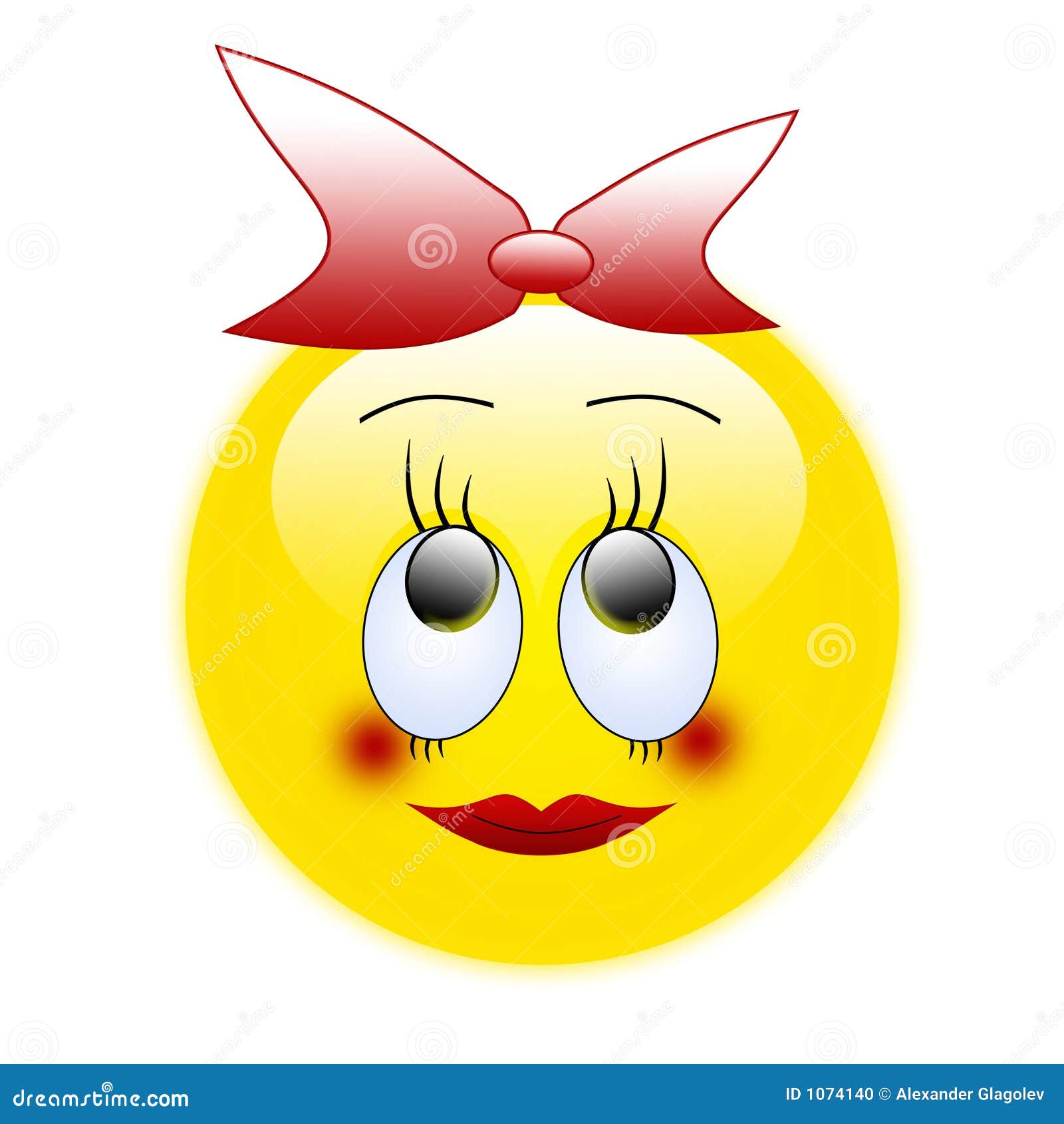 Sad Smiley Girl. Icons On A White Background. Vector Illustration ...