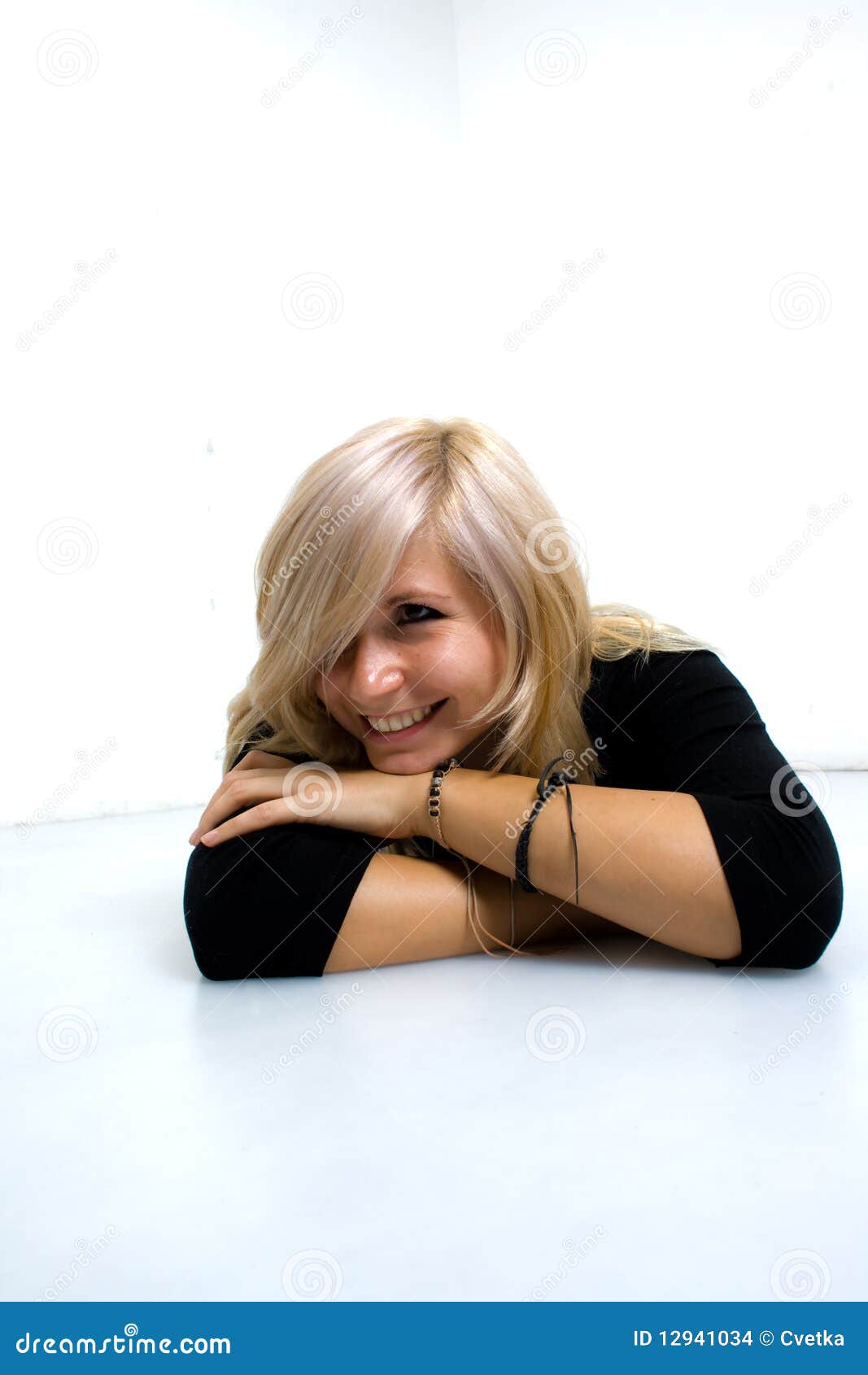 Smiley girl stock photo. Image of space, adult, orange - 12941034