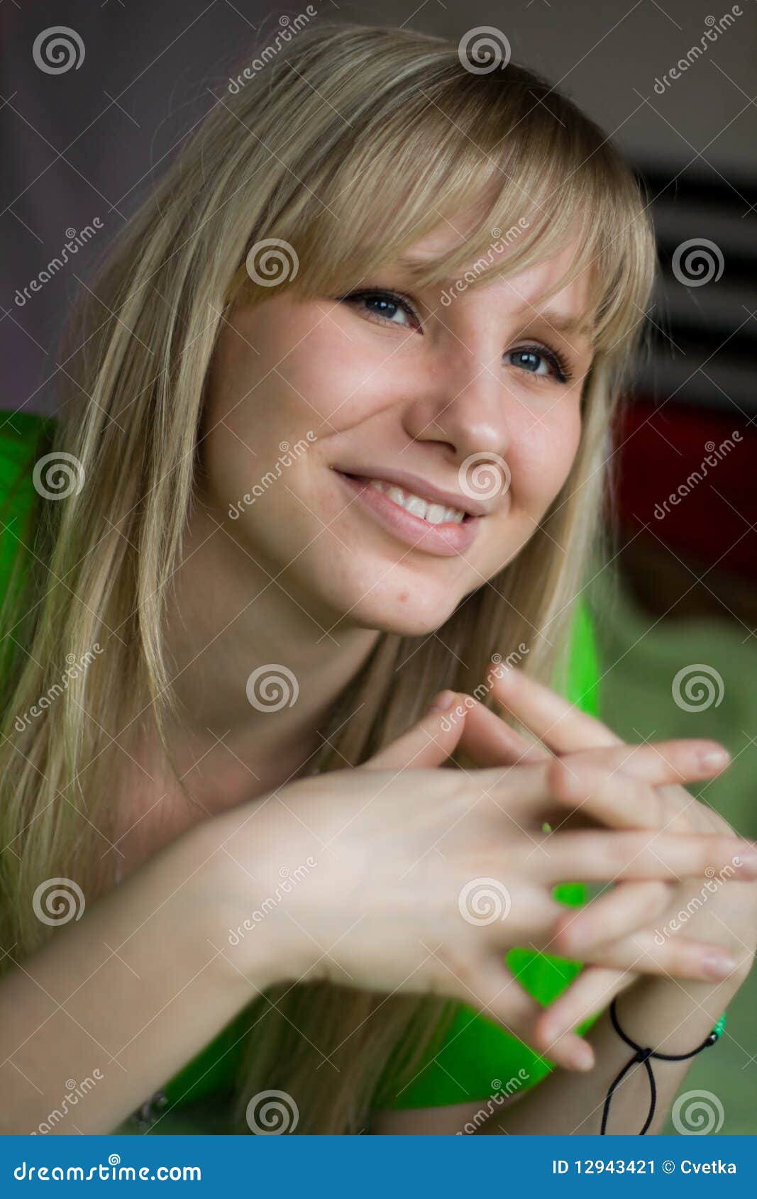 Smiley girl stock image. Image of bright, happiness, expression - 12943421