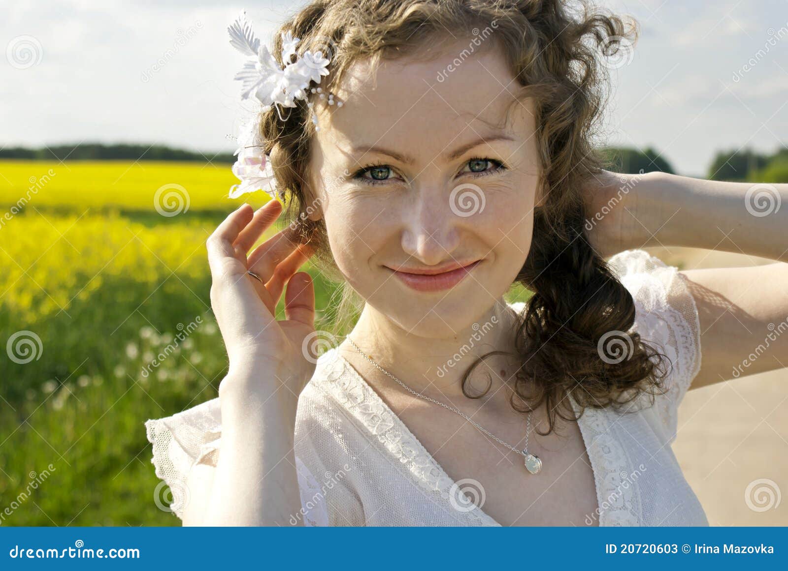 Smiley girl portrait stock image. Image of clean, caucasian - 20720603