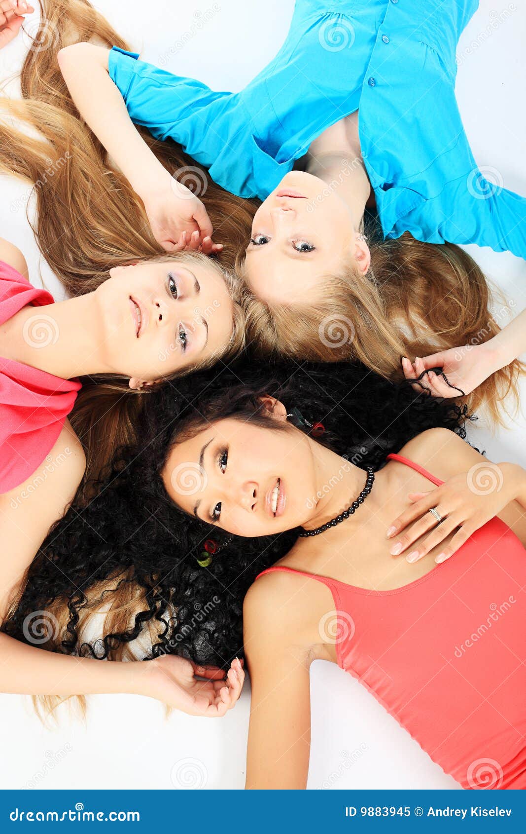 Smiley girls stock image. Image of friends, close, modern - 9883945