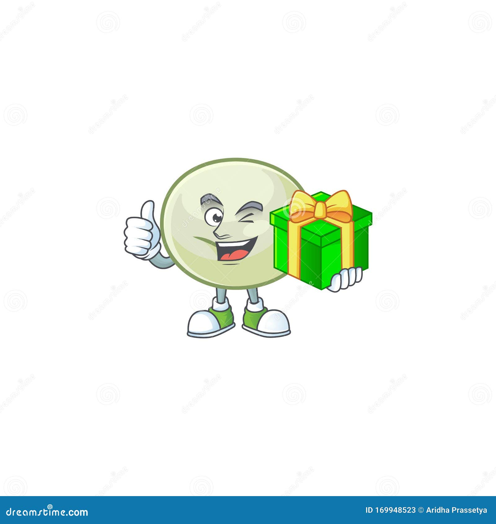 Smiley Green Love Cartoon Character Design Wearing Headphone ...