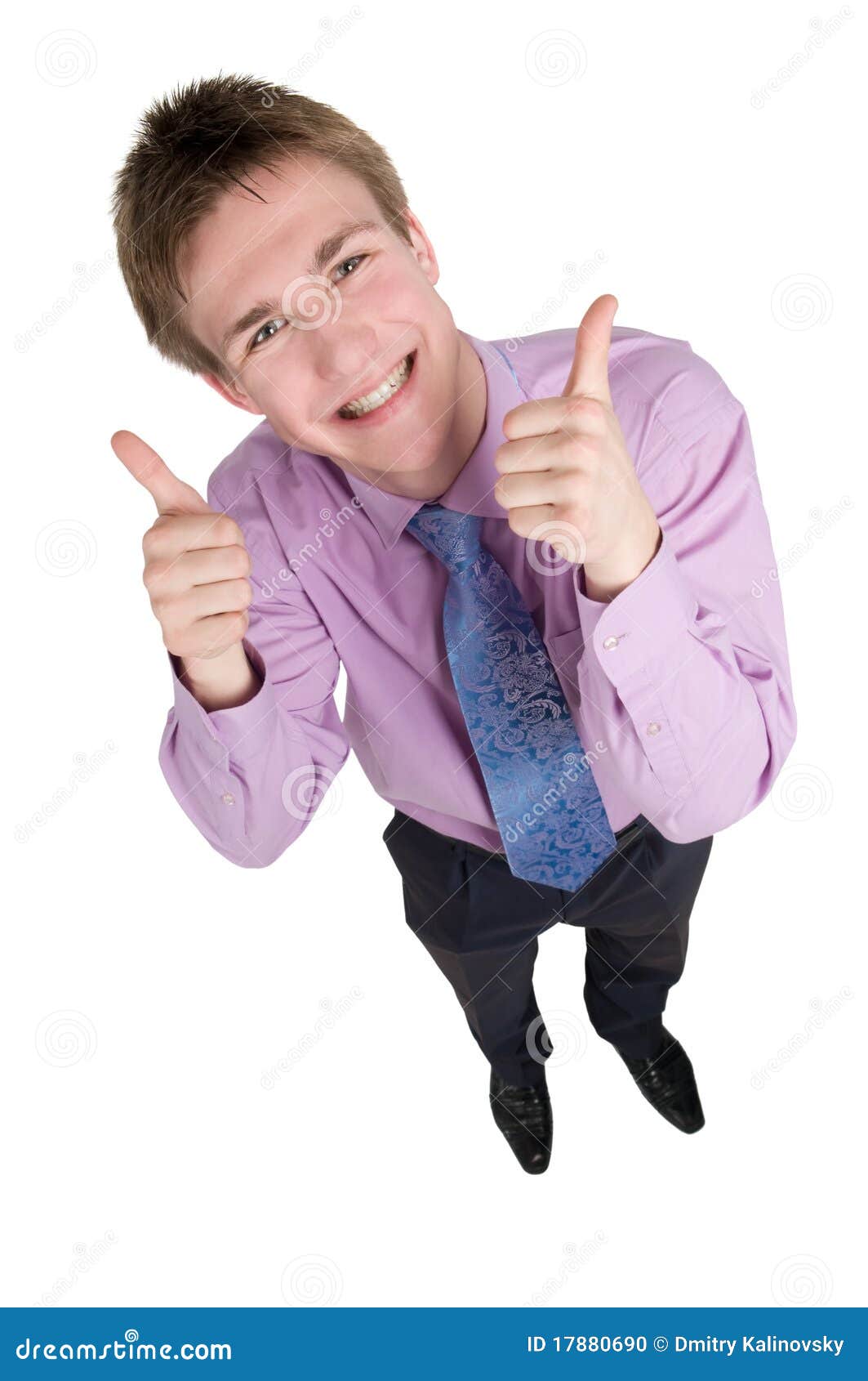 Smiley Guy with Thumbs Up Hands Stock Photo - Image of happy, glad ...