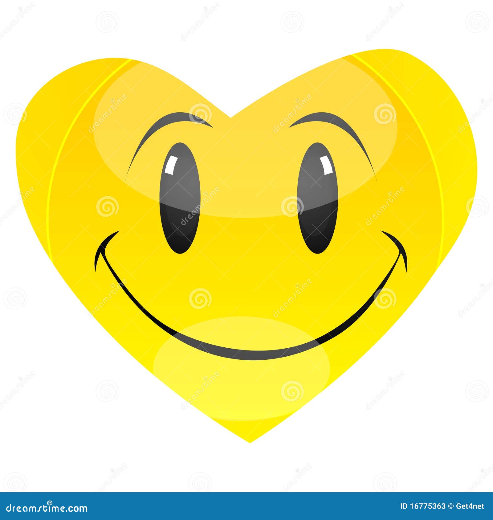 Smiley heart stock illustration. Illustration of icon - 16775363