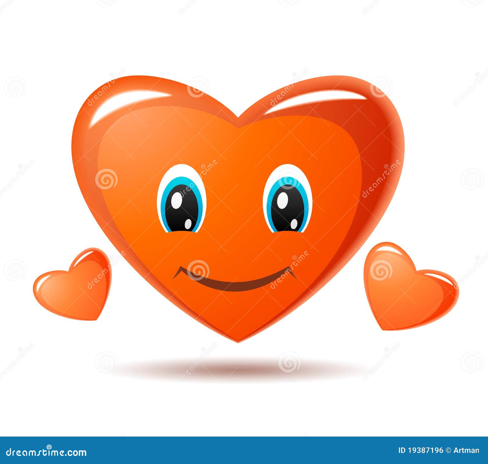 Smiley Heart. Vector Icon Royalty Free Stock Image - Image: 19387196