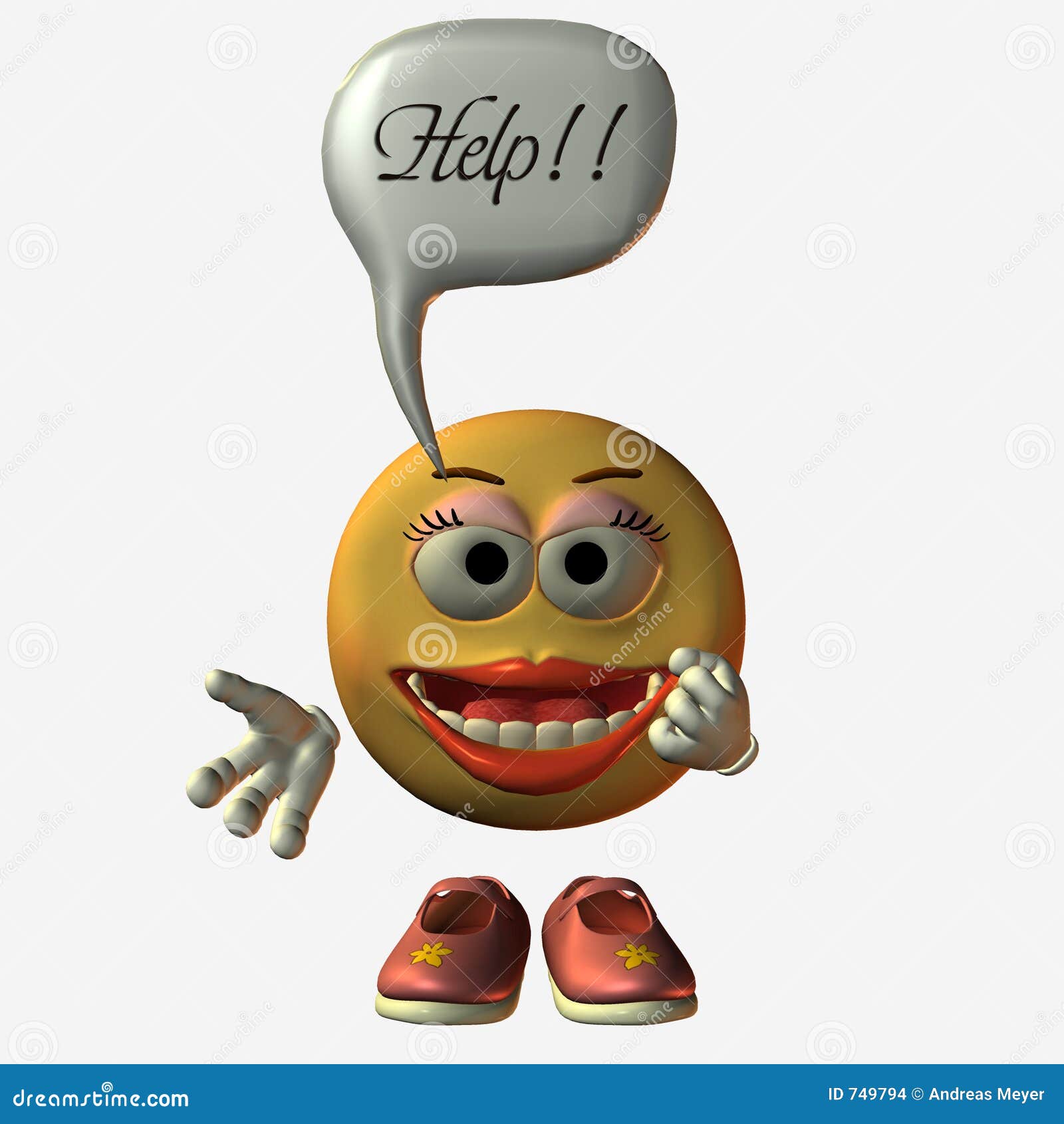 Smiley-Help stock illustration. Illustration of digital - 749794