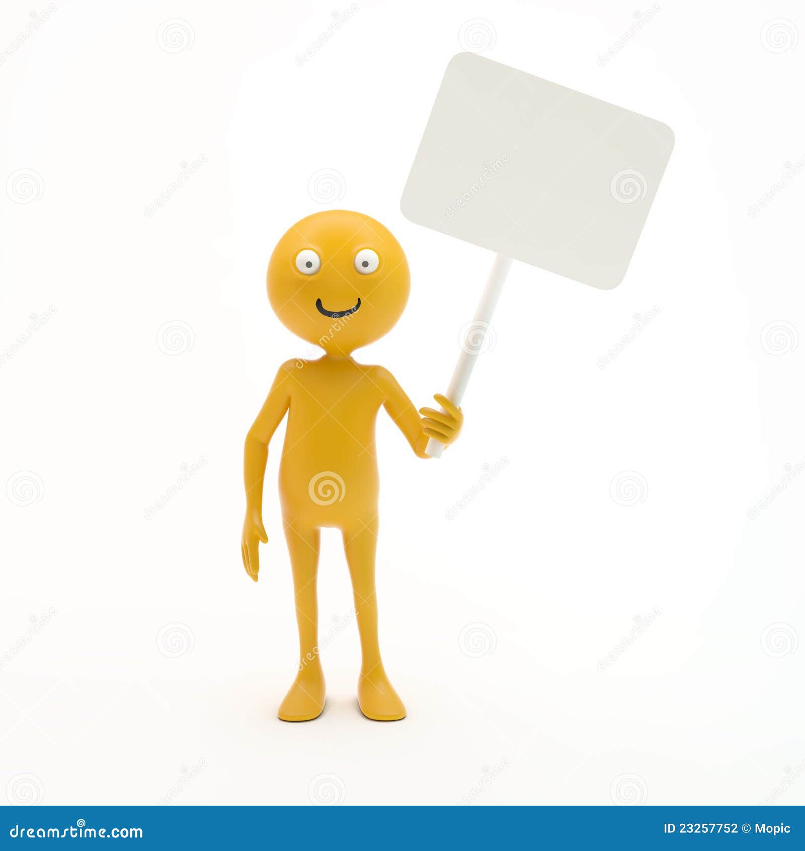 Smiley holding a sign stock illustration. Illustration of idea - 23257752