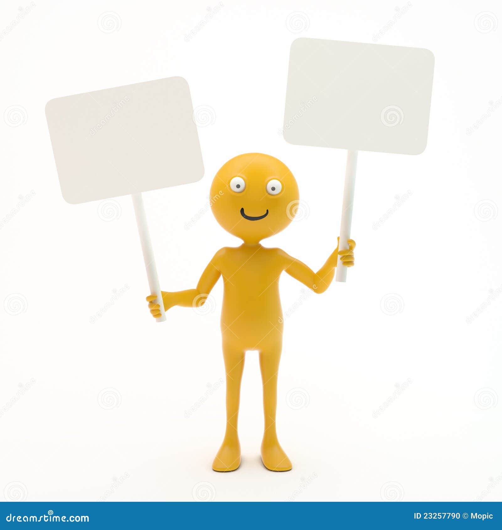 Smiley holding a sign stock illustration. Illustration of figure - 23257790