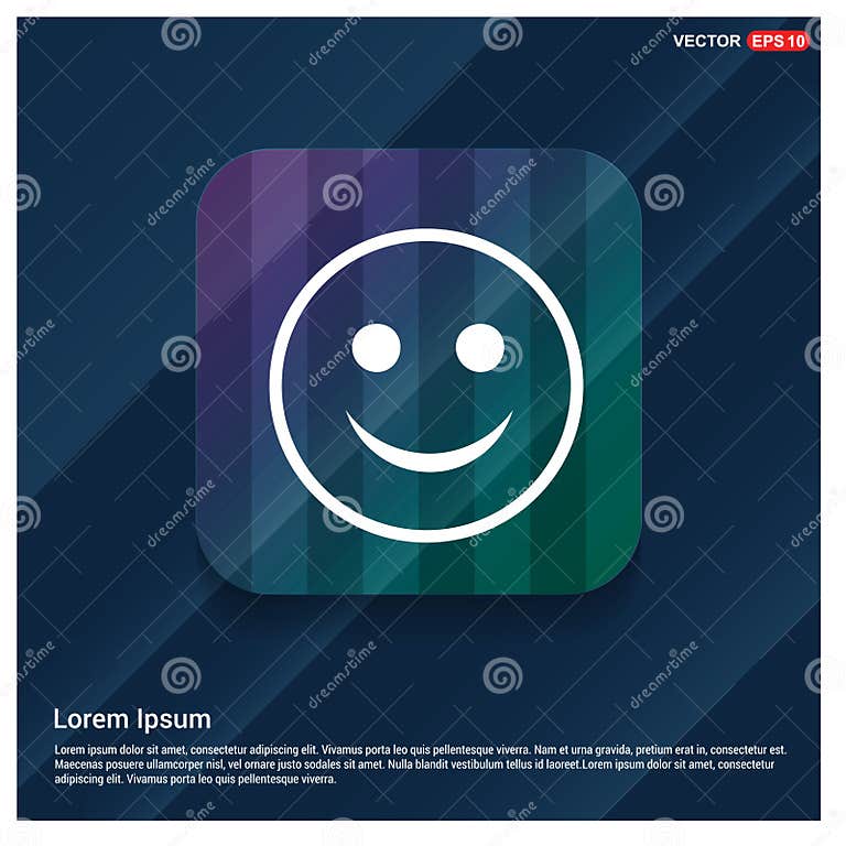 Smiley icon, Face icon stock vector. Illustration of button - 132433120