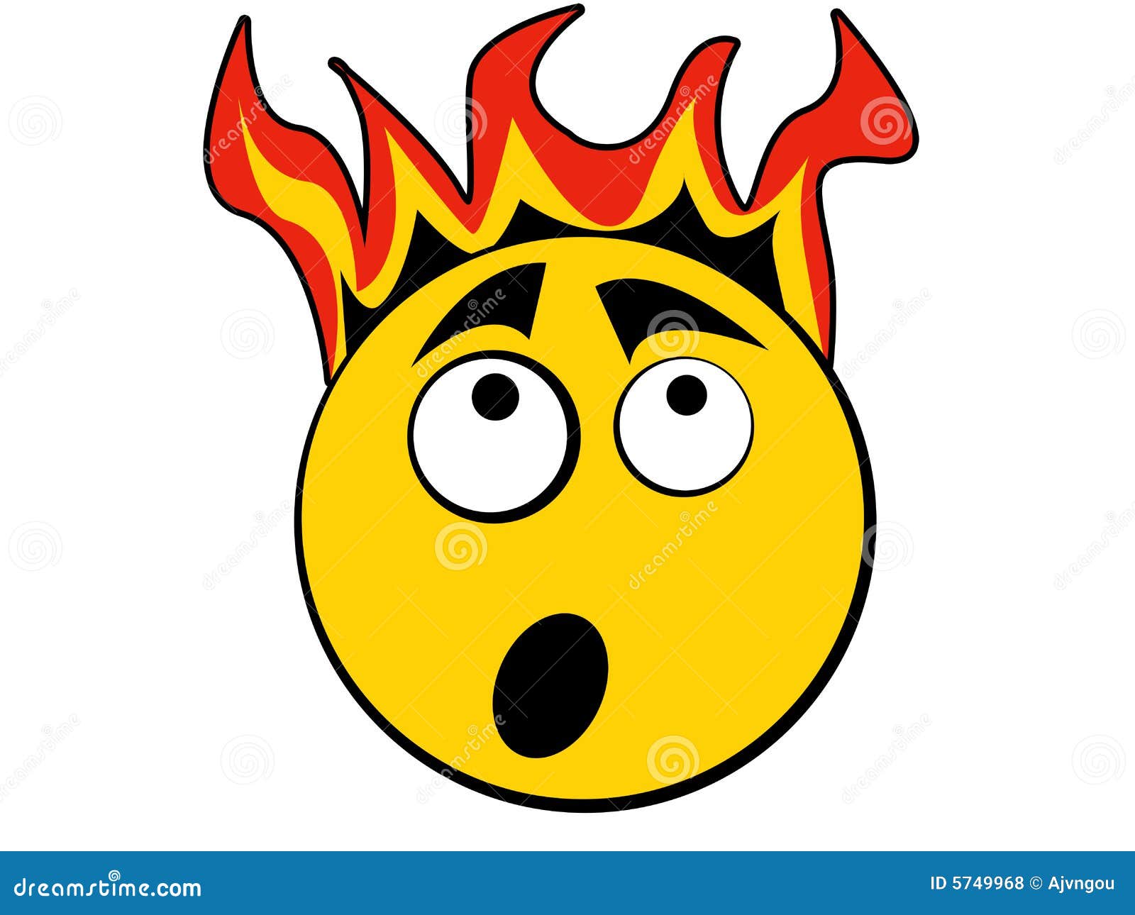 Smiley Icon Scary Of Fire Stock Photo | CartoonDealer.com #5749968