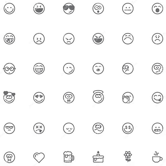 Smiley icon set stock vector. Illustration of funny, emotion - 49123753