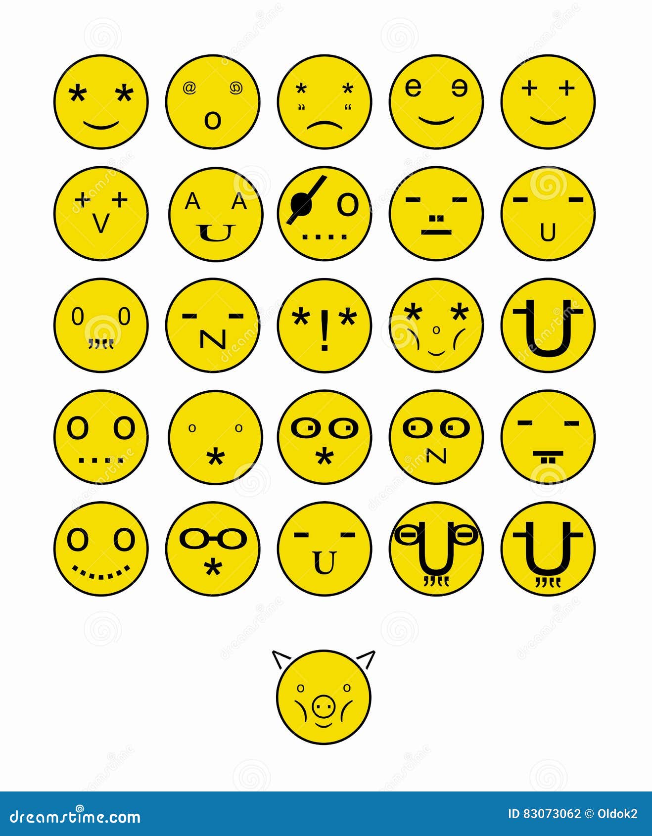 Smiley icons stock vector. Illustration of graphic, design - 83073062