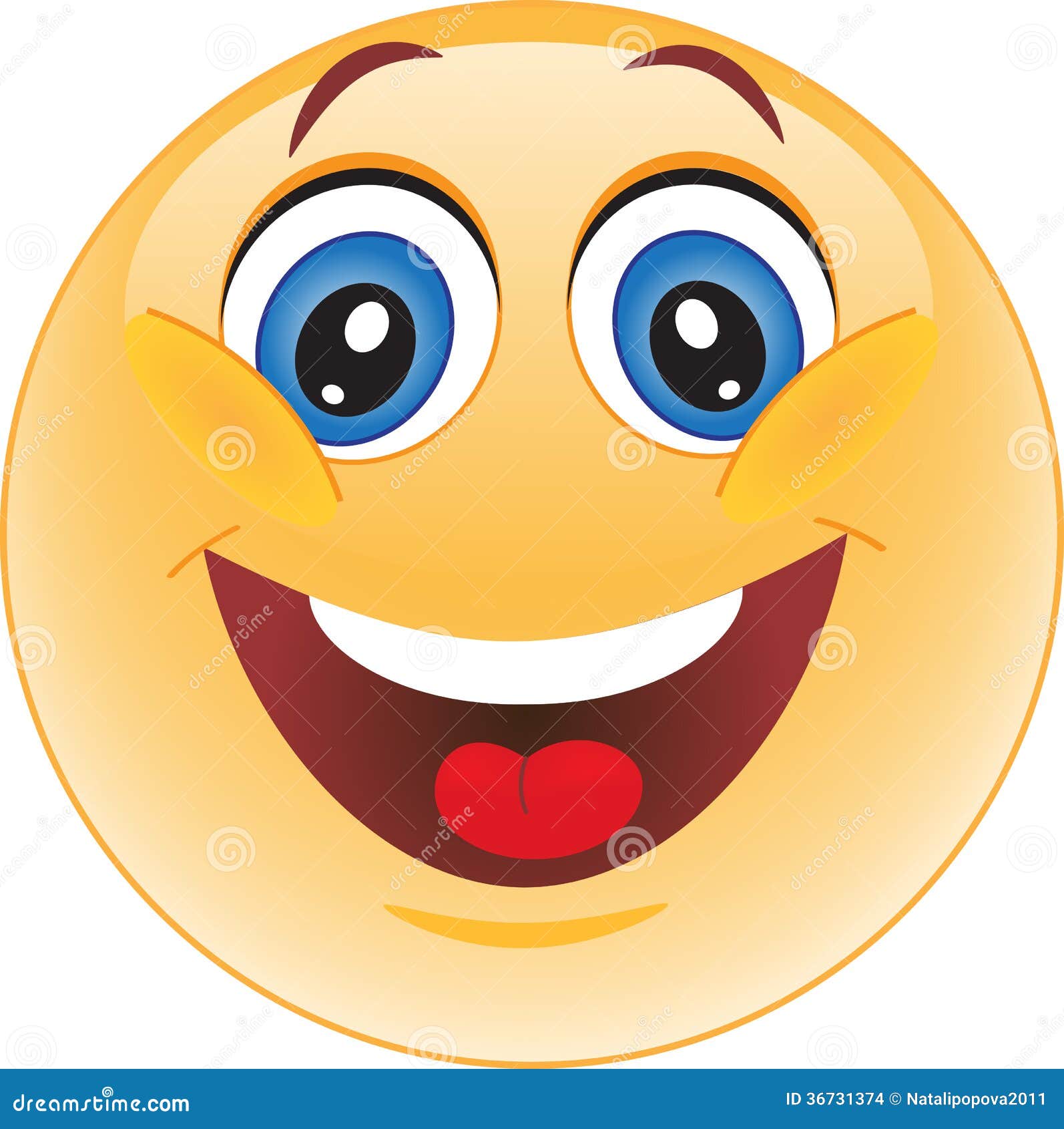 Smiley jaune de vecteur illustration de vecteur. Illustration du bouche ...