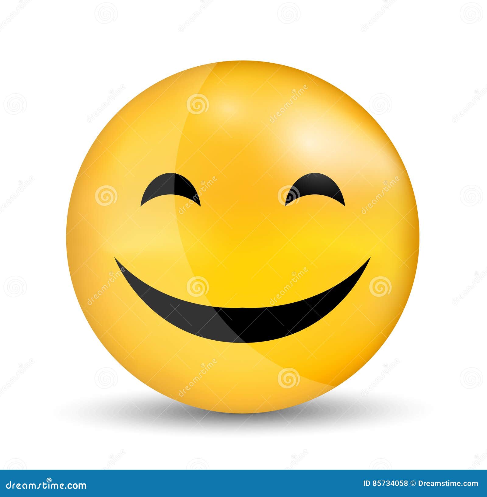 Squint Smiley Emoji Emoticon In Blue Bubble Speech Cartoon Vector ...
