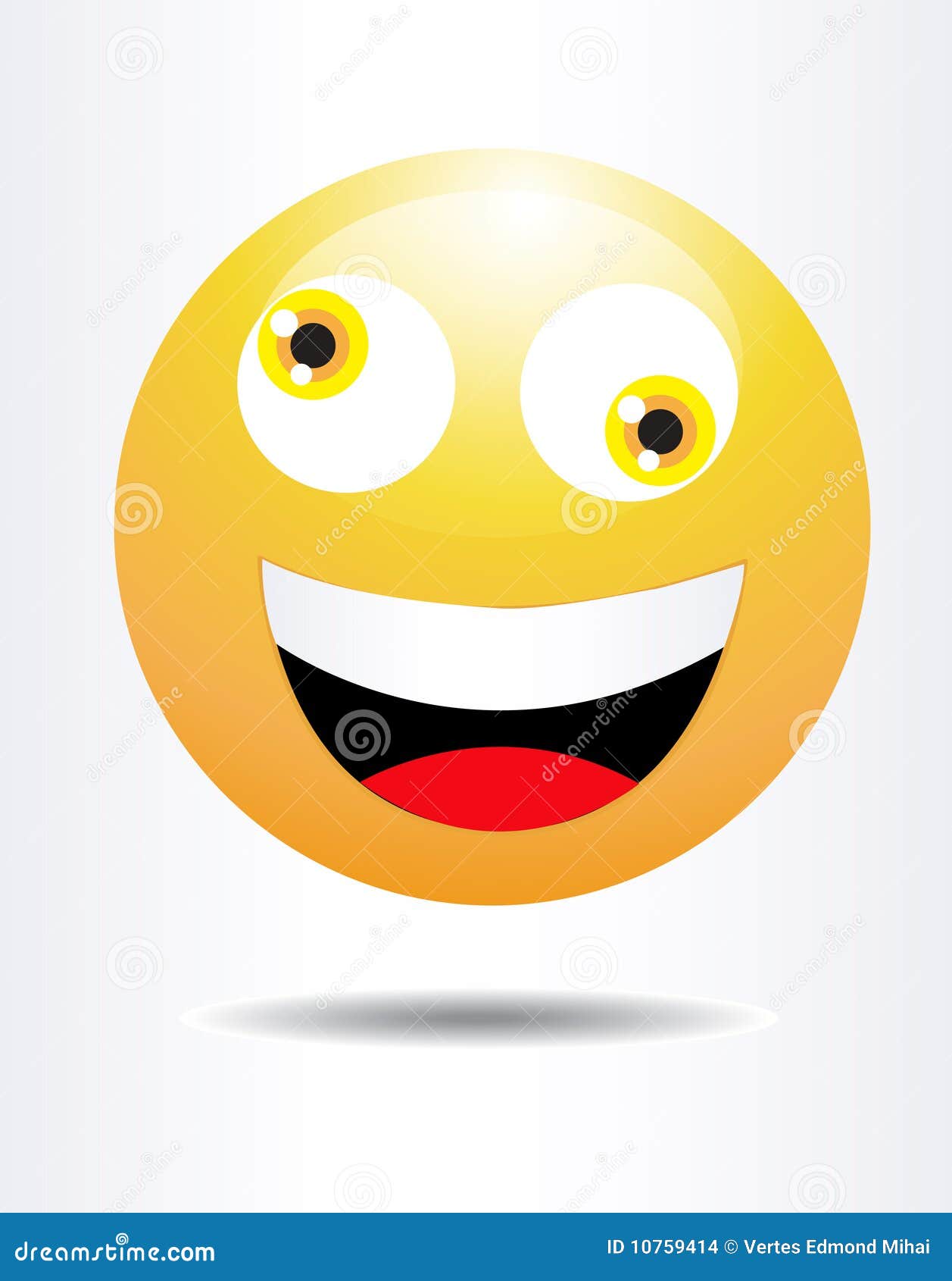 Smiley loco ilustración del vector. Ilustración de brillante - 10759414