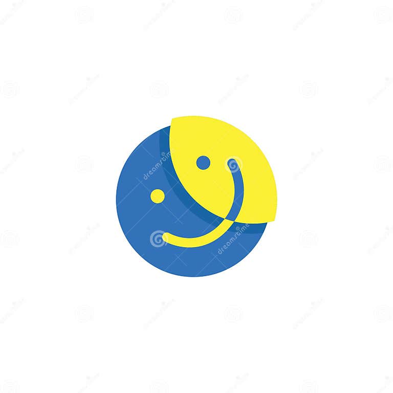 Smiley Logo Element with Abstract Concept. Vector Illustration ...