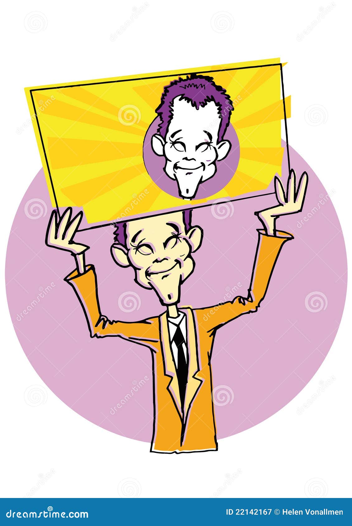 Smiley Man Cartoon stock vector. Illustration of caricatures - 22142167