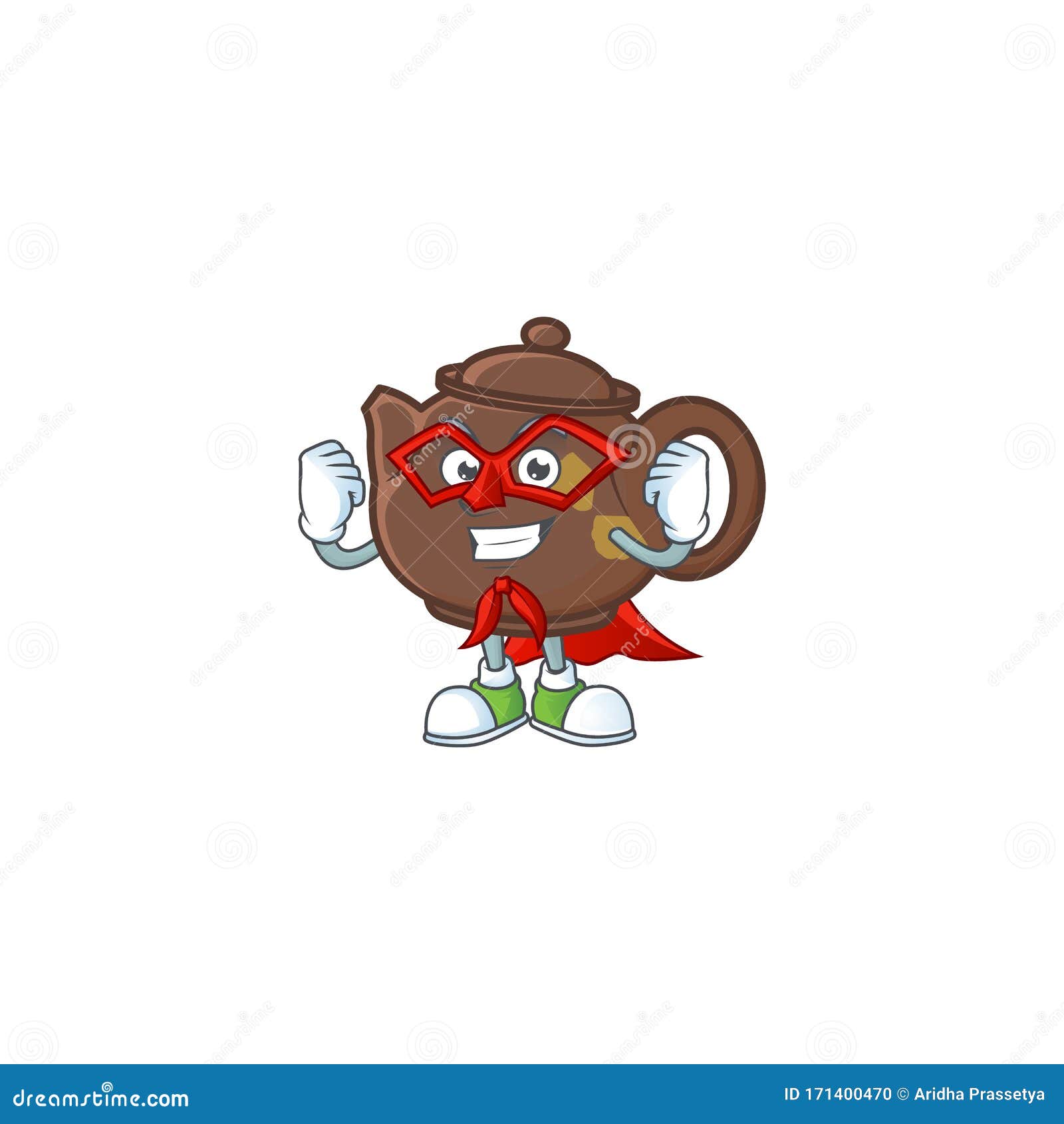 Smiley Mascot of Teapot Dressed As a Super Hero Stock Vector ...