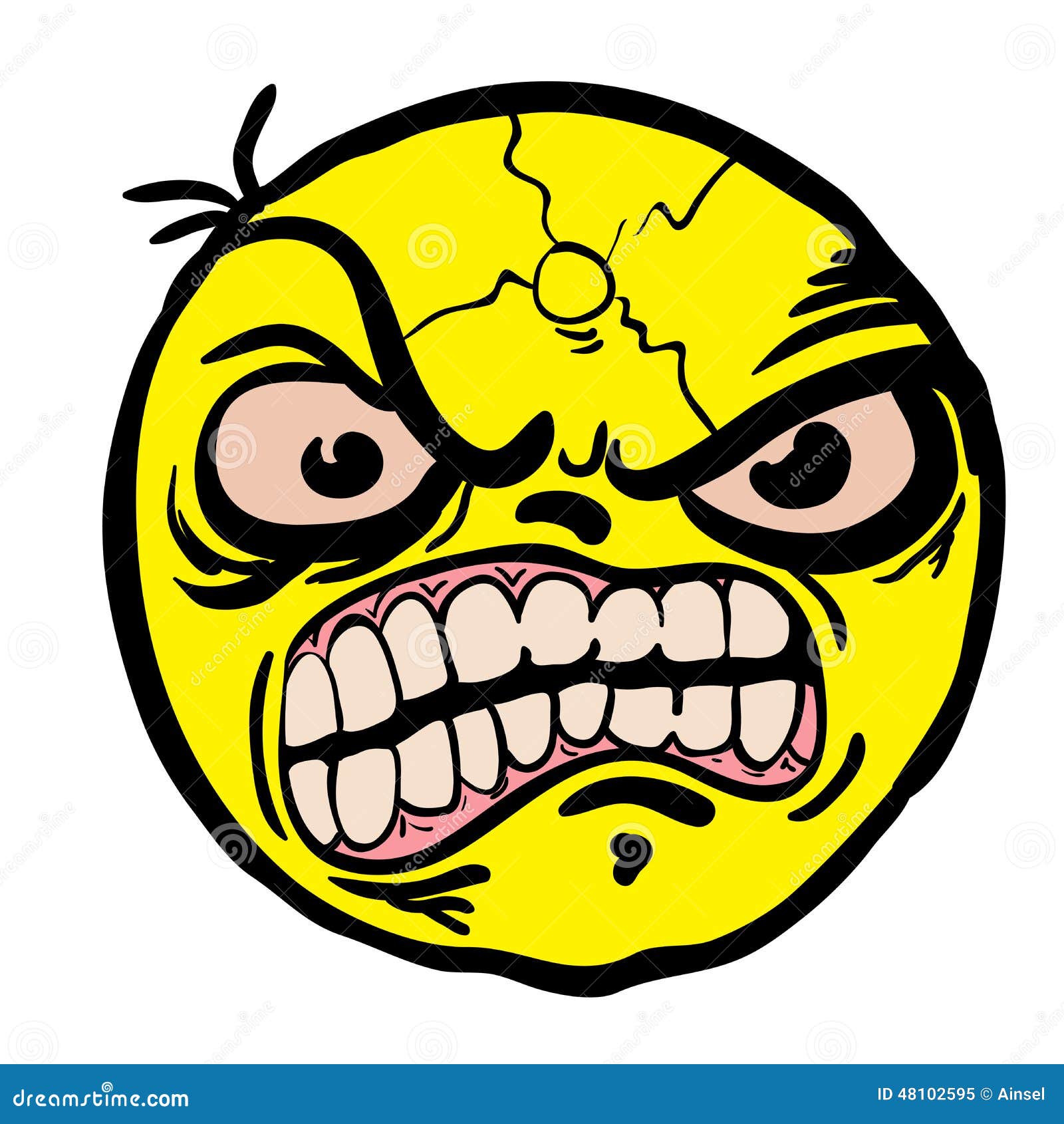 Smiley mau ilustração stock. Ilustração de desenho, perigo - 48102595