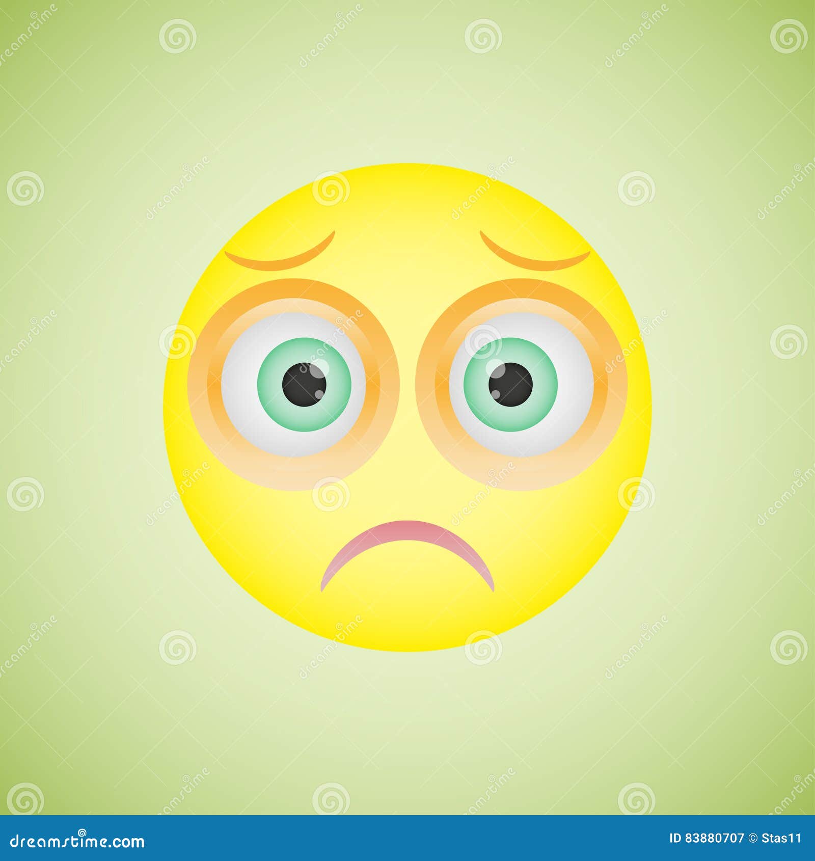 Smiley Met Droevige Emotie Vector Illustratie EPS10 Vector Illustratie ...