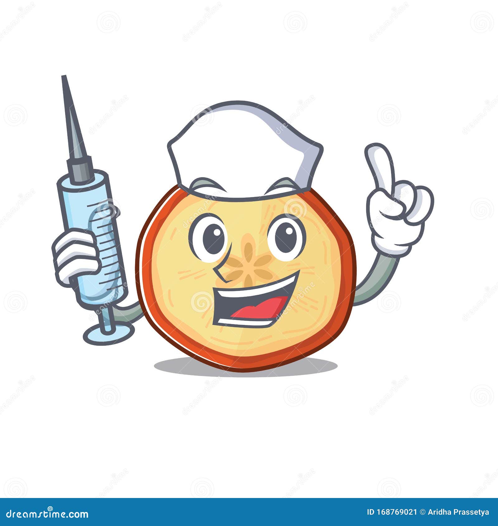 Smiley Nurse Apple Chips Cartoon Character with a Syringe Stock Vector ... Smiley Nurse Apple Chips Cartoon Character with a Syringe Stock Vector ...