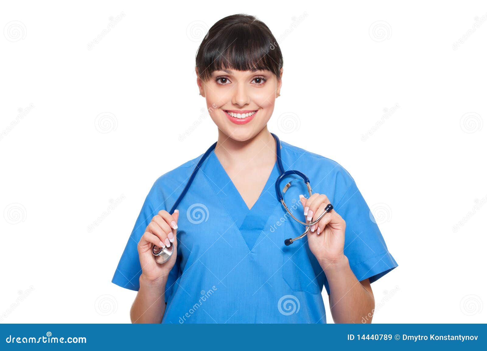 Smiley Nurse With Stethoscope Royalty-Free Stock Photo | CartoonDealer ...
