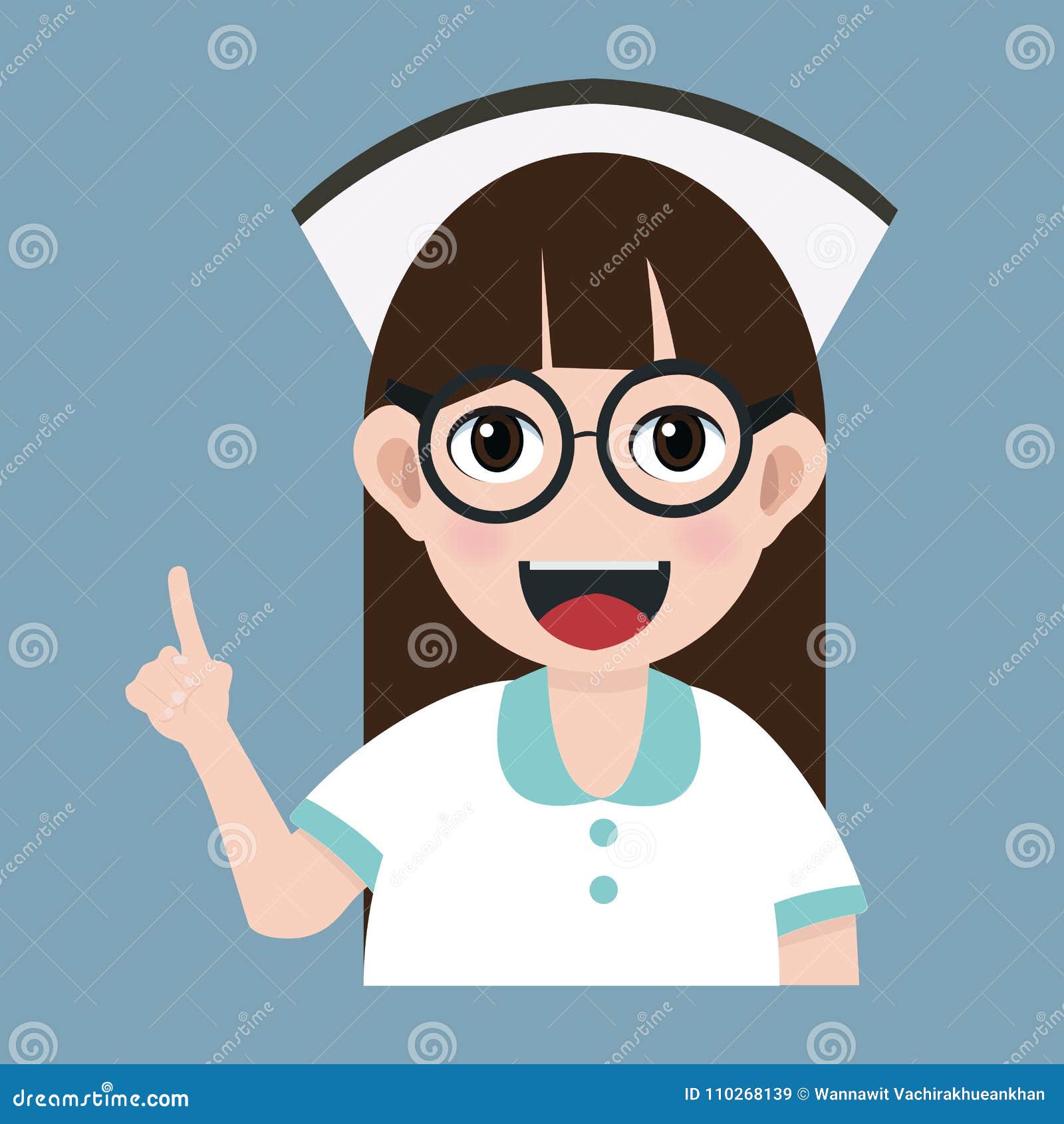 Smiley Nurse Cartoon Character Stock Vector - Illustration of cute ...