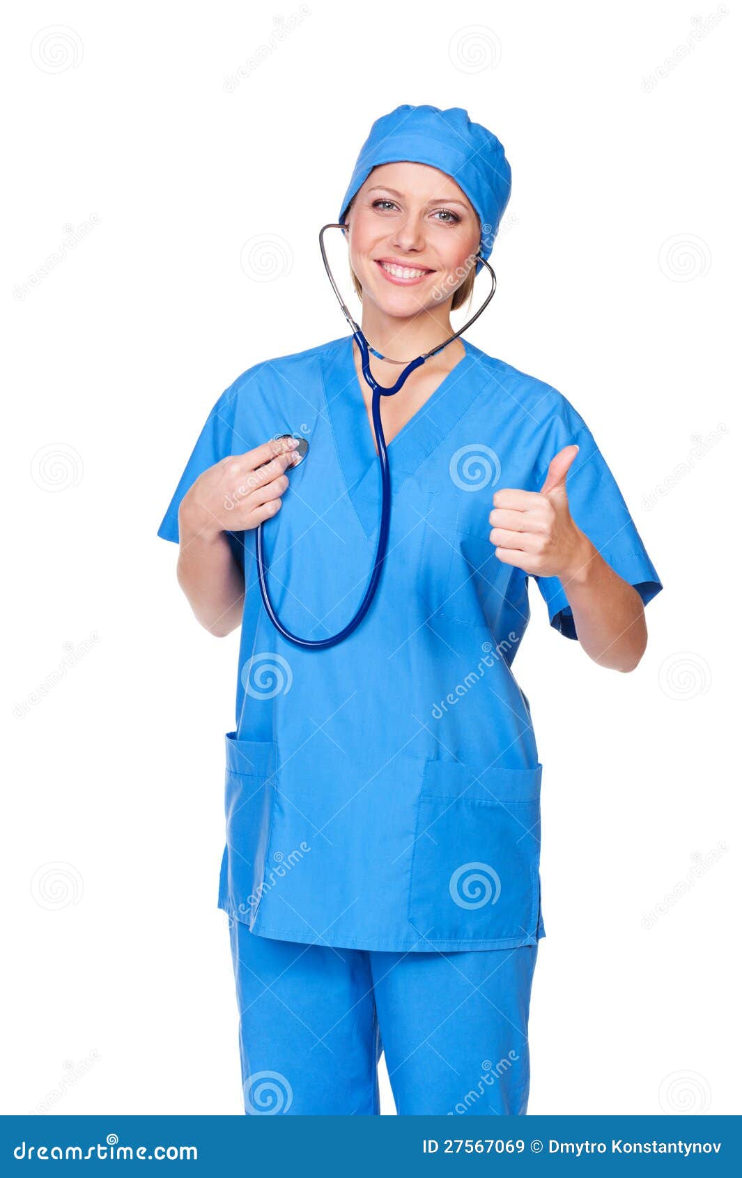 Smiley Nurse With Stethoscope Royalty-Free Stock Photo | CartoonDealer ...