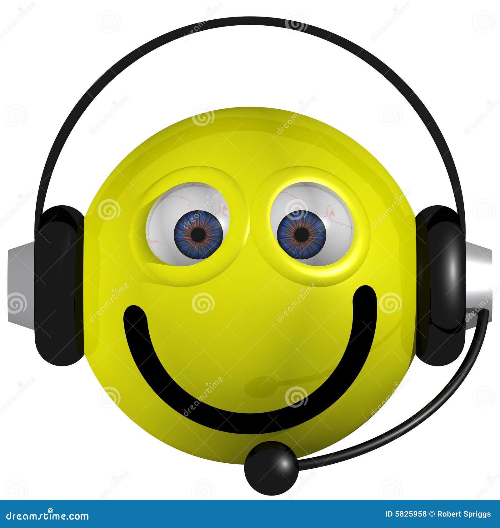 Smiley Operator stock illustration. Illustration of microphone - 5825958