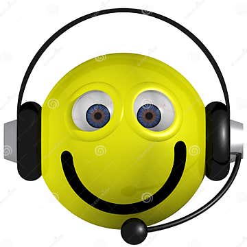 Smiley Operator stock illustration. Illustration of microphone - 5825958