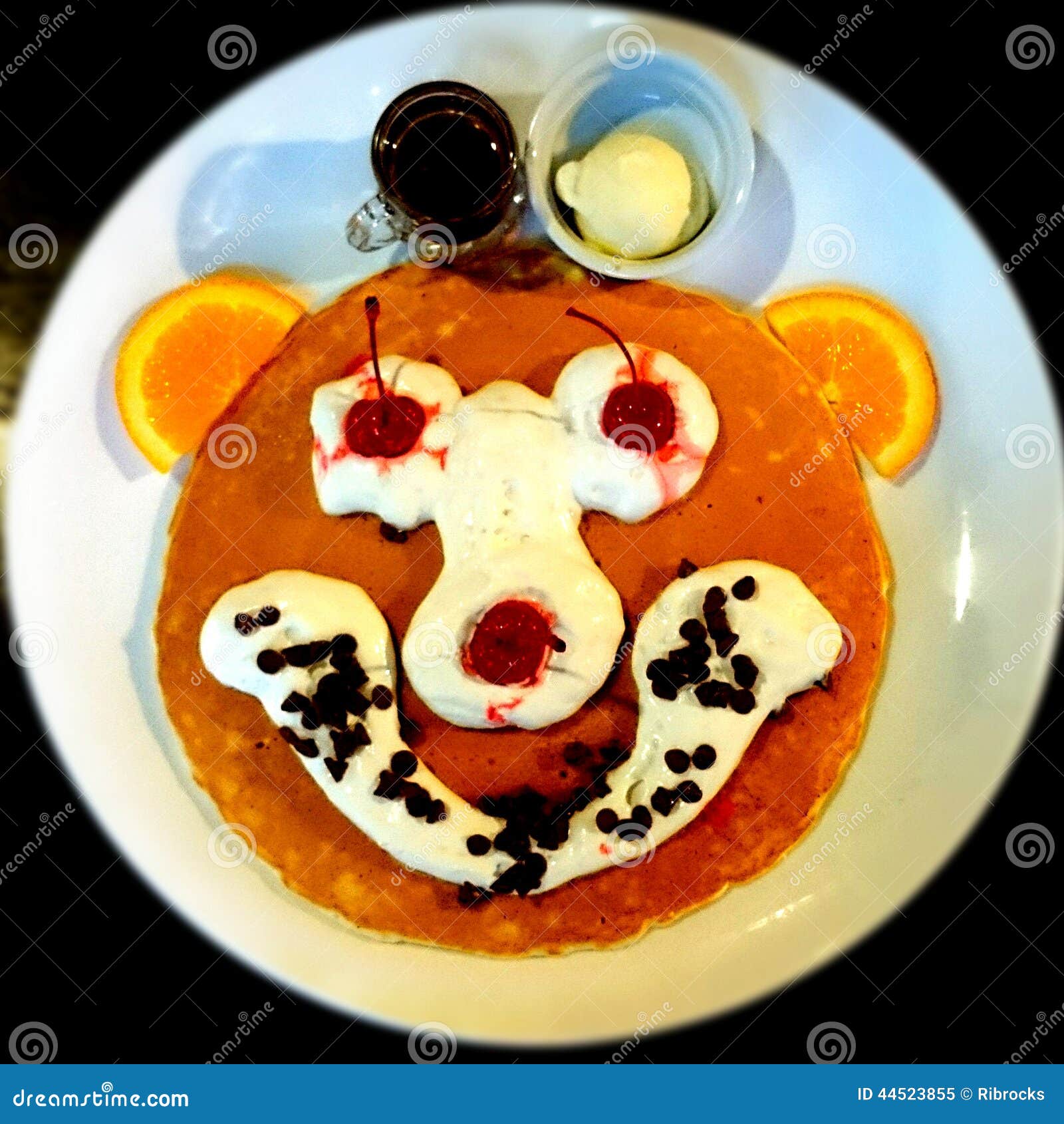 Smiley Pancake stock image. Image of chocolate, sliced - 44523855