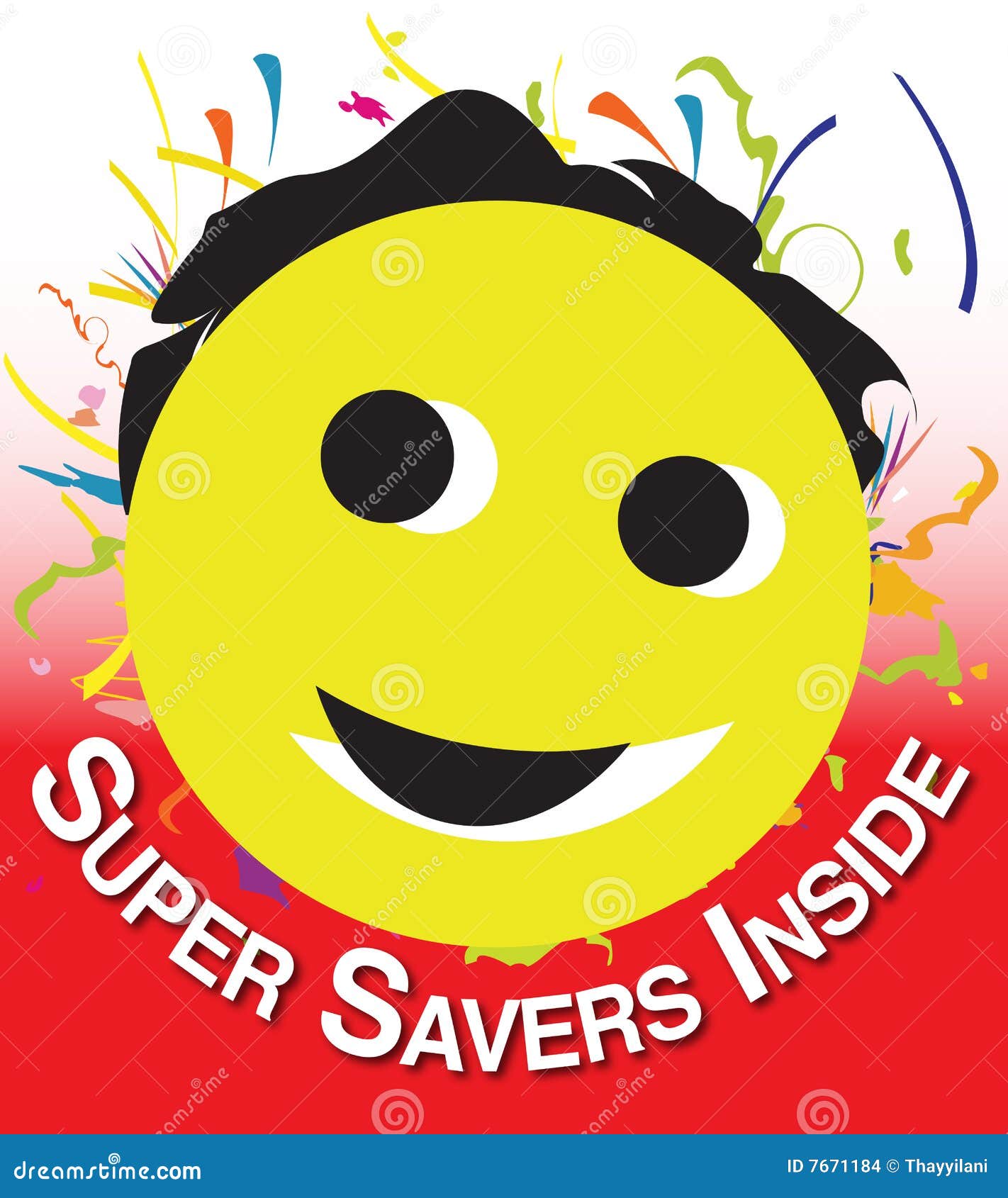 Smiley Para Vendas Do Disconto Ilustração do Vetor - Ilustração de ...