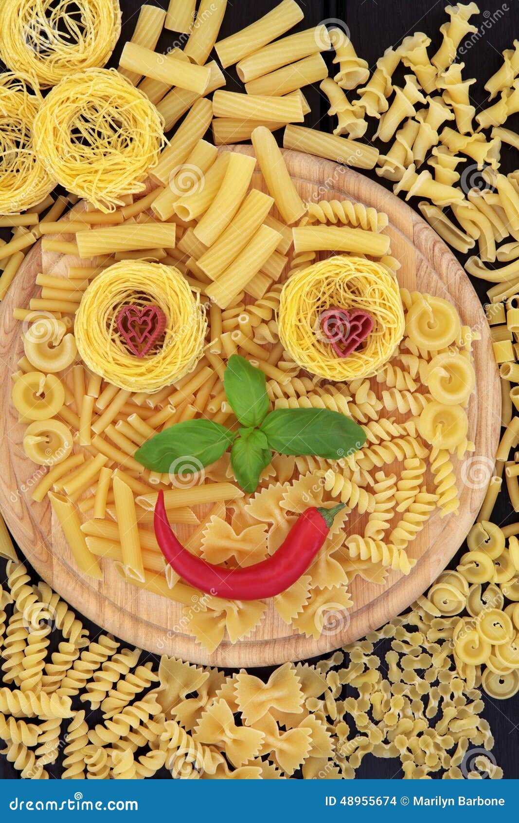 Smiley Pasta stock photo. Image of concept, casarrece - 48955674