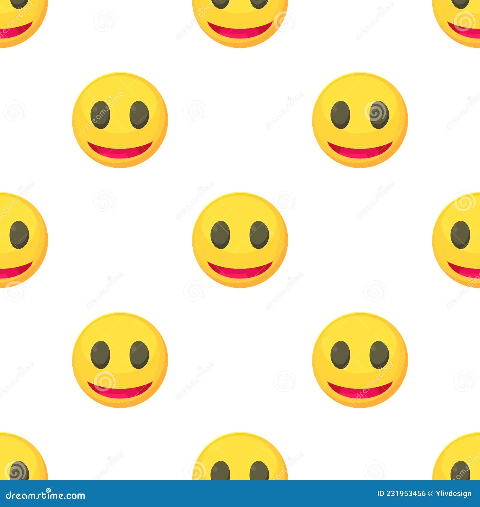 Smiley Pattern Seamless Vector Stock Vector - Illustration of symbol ...