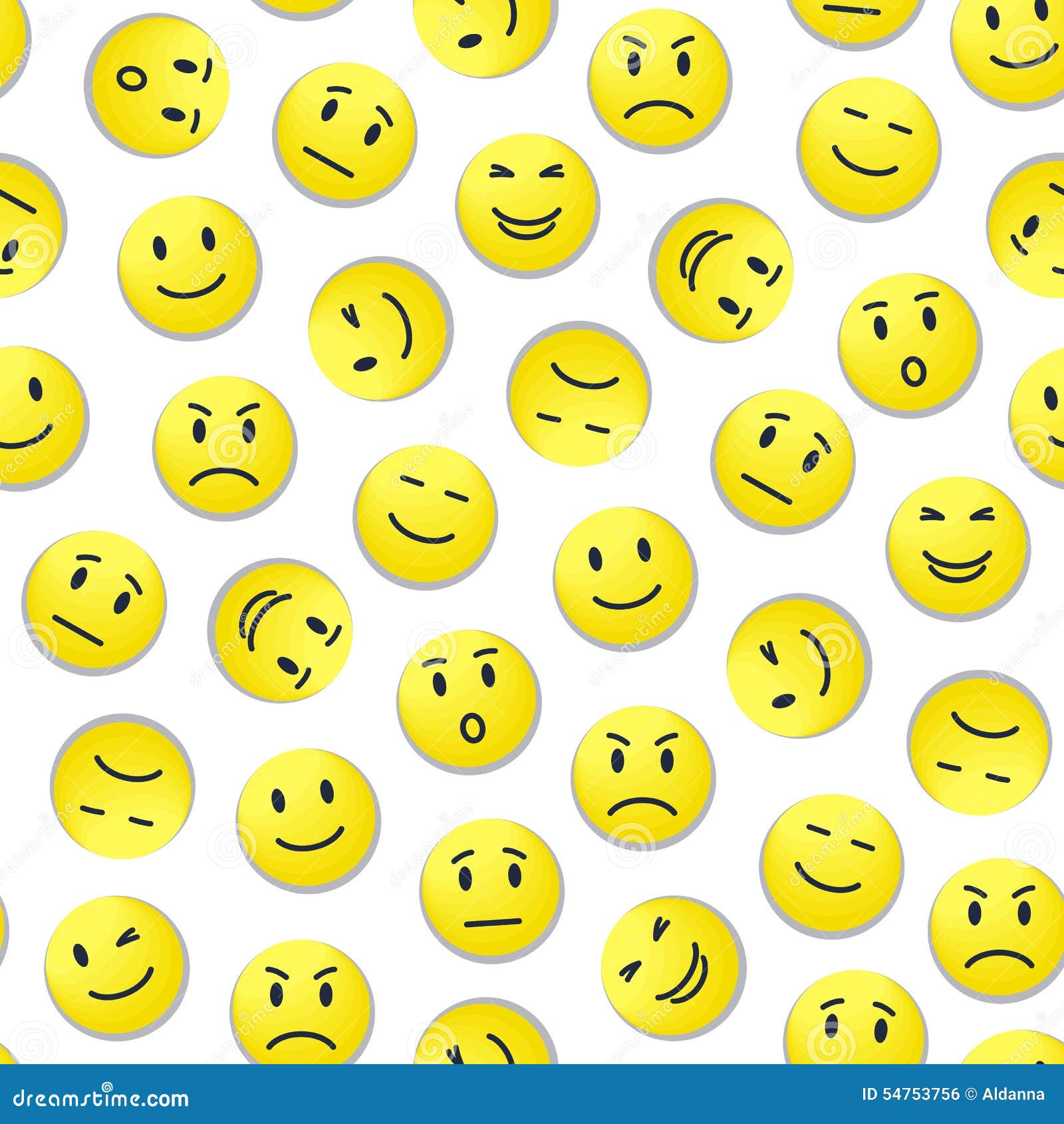 Smiley pattern stock vector. Illustration of graphic - 54753756