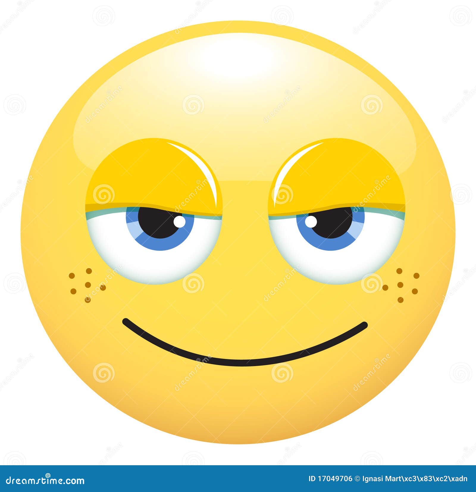 Smiley pecoso stock de ilustración. Ilustración de sonriente - 17049706