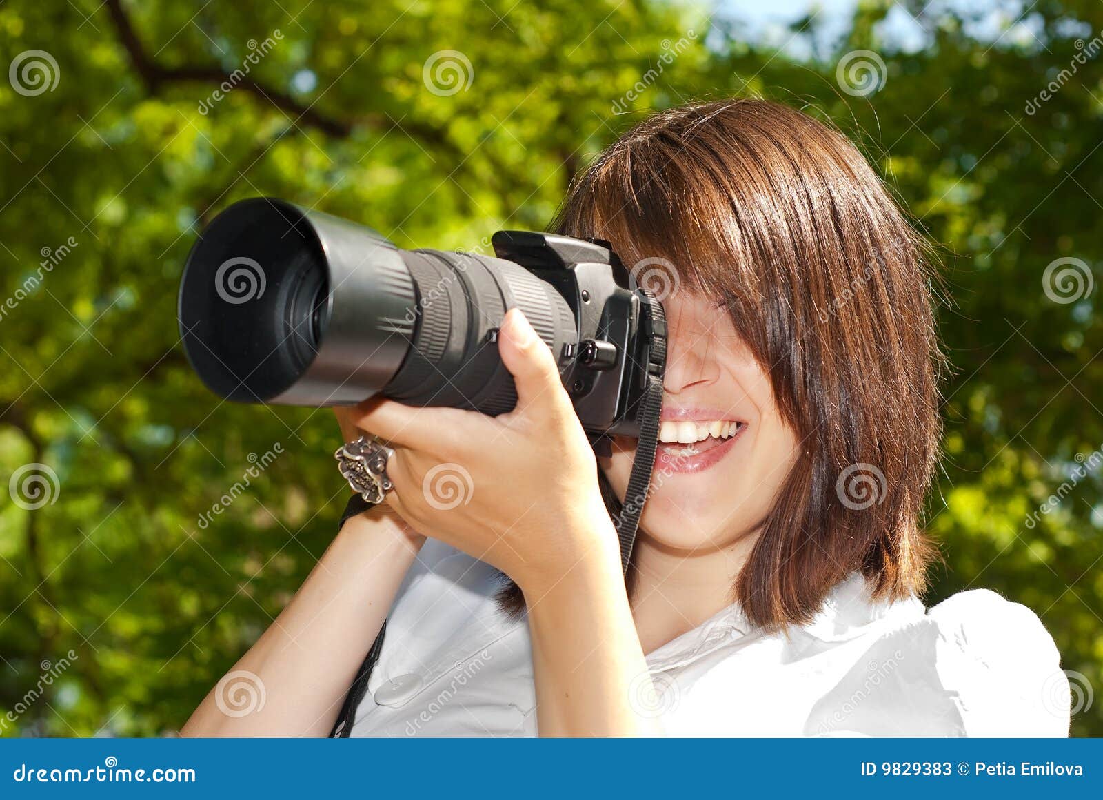 Smiley photographer stock image. Image of photographic - 9829383