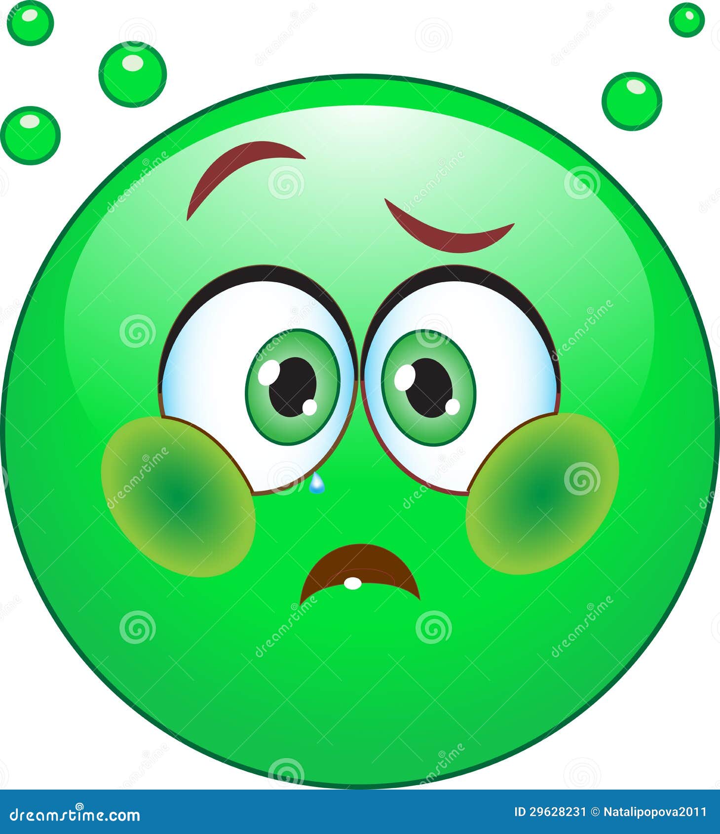 Smiley. Pijn. Ziekte. stock illustratie. Illustratie bestaande uit ...