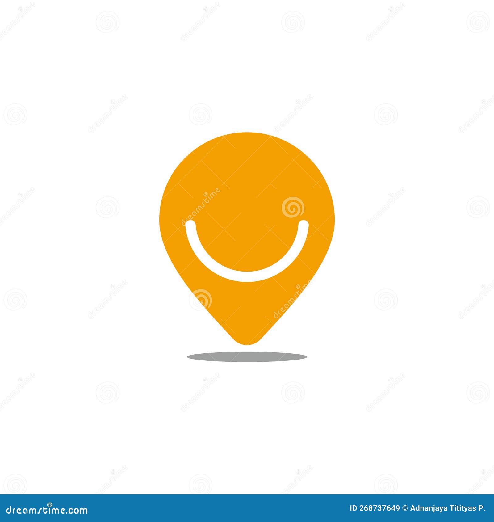 Smiley Pin Location Simple Icon Vector Stock Vector - Illustration of ...