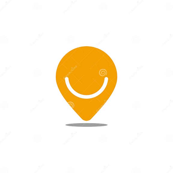 Smiley Pin Location Simple Icon Vector Stock Vector - Illustration of ...