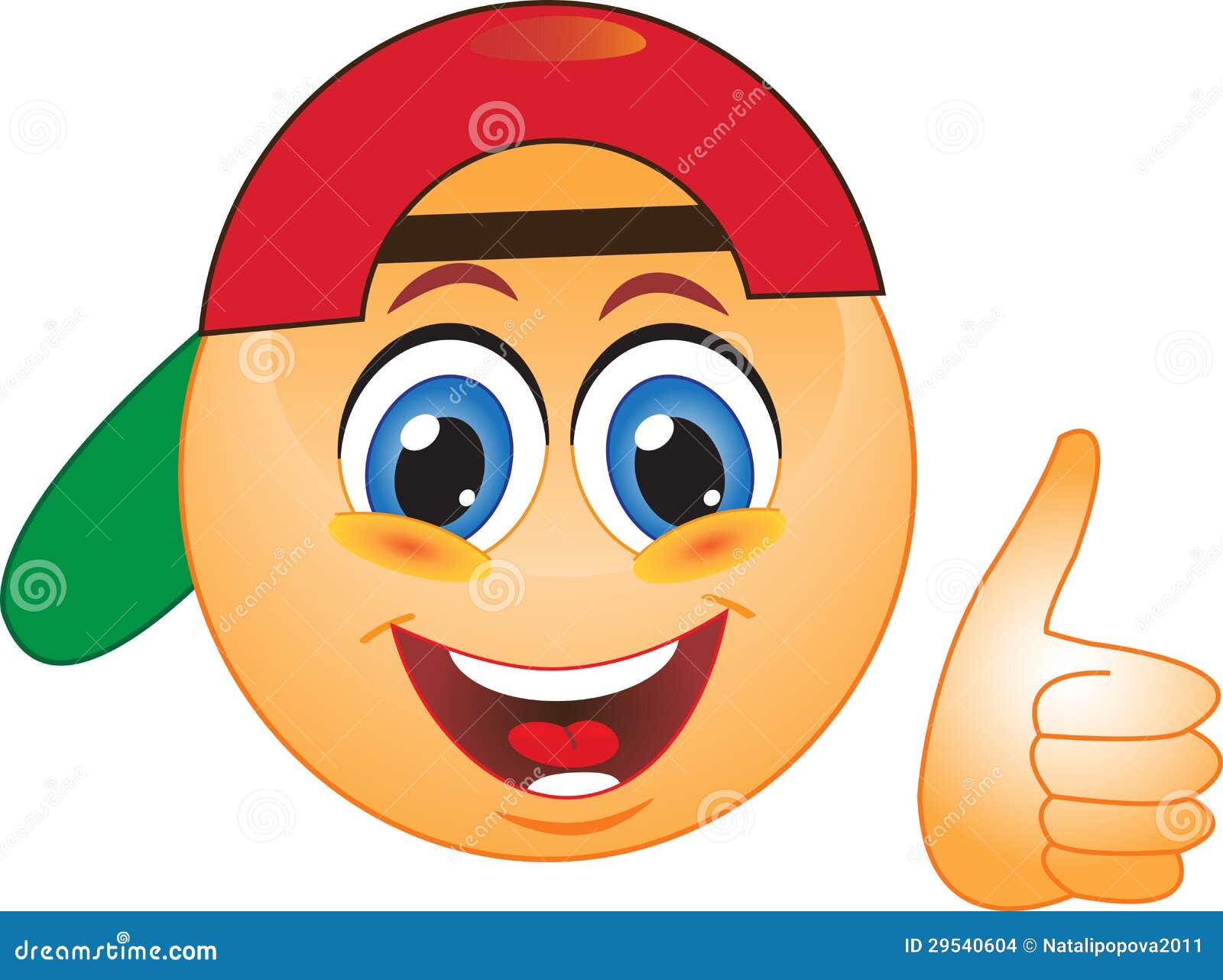 Smiley red cap stock illustration. Illustration of cartoon - 29540604