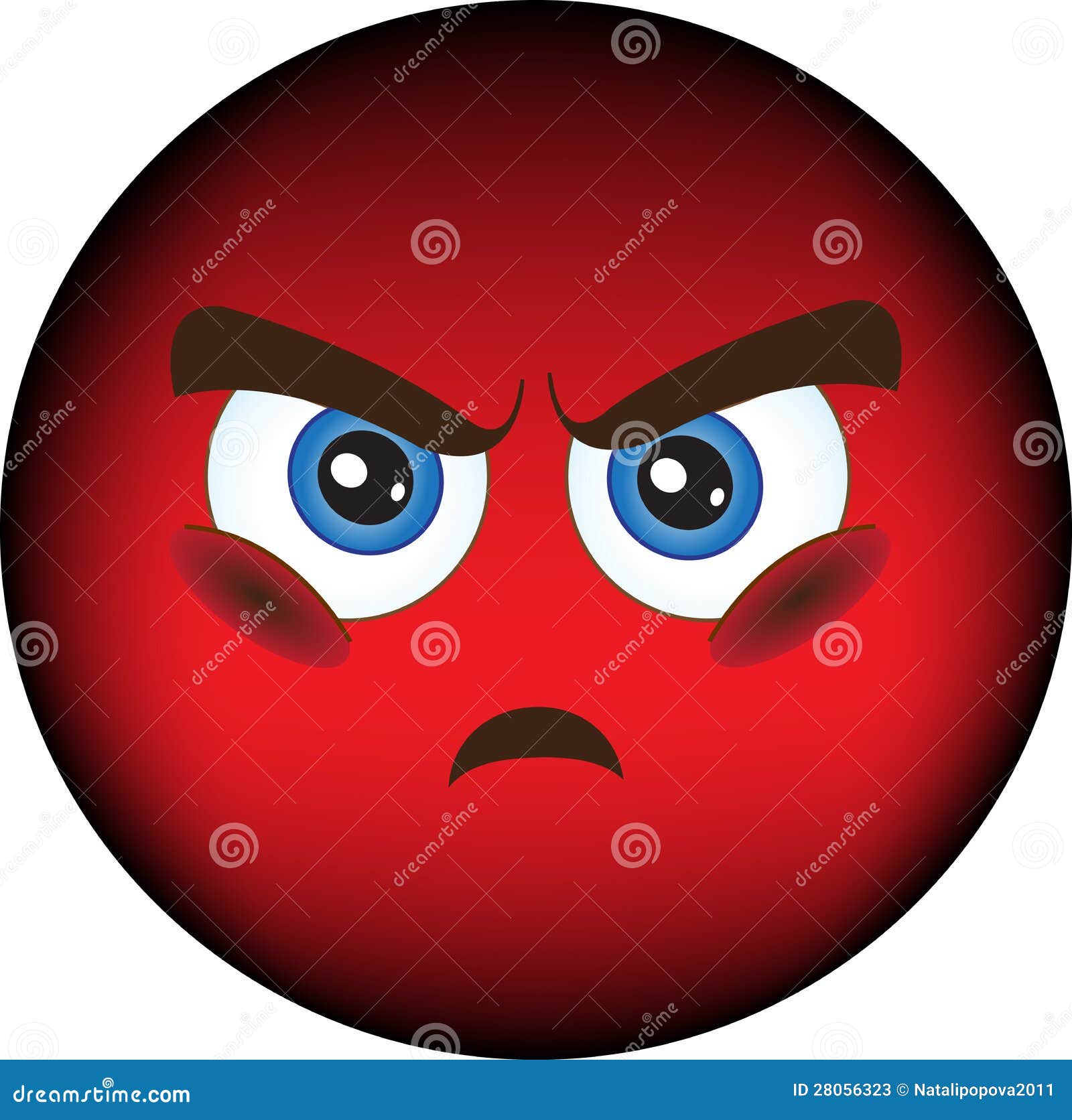 Smiley, Ressentimento, Raiva Ilustração Stock - Ilustração de olhos ...