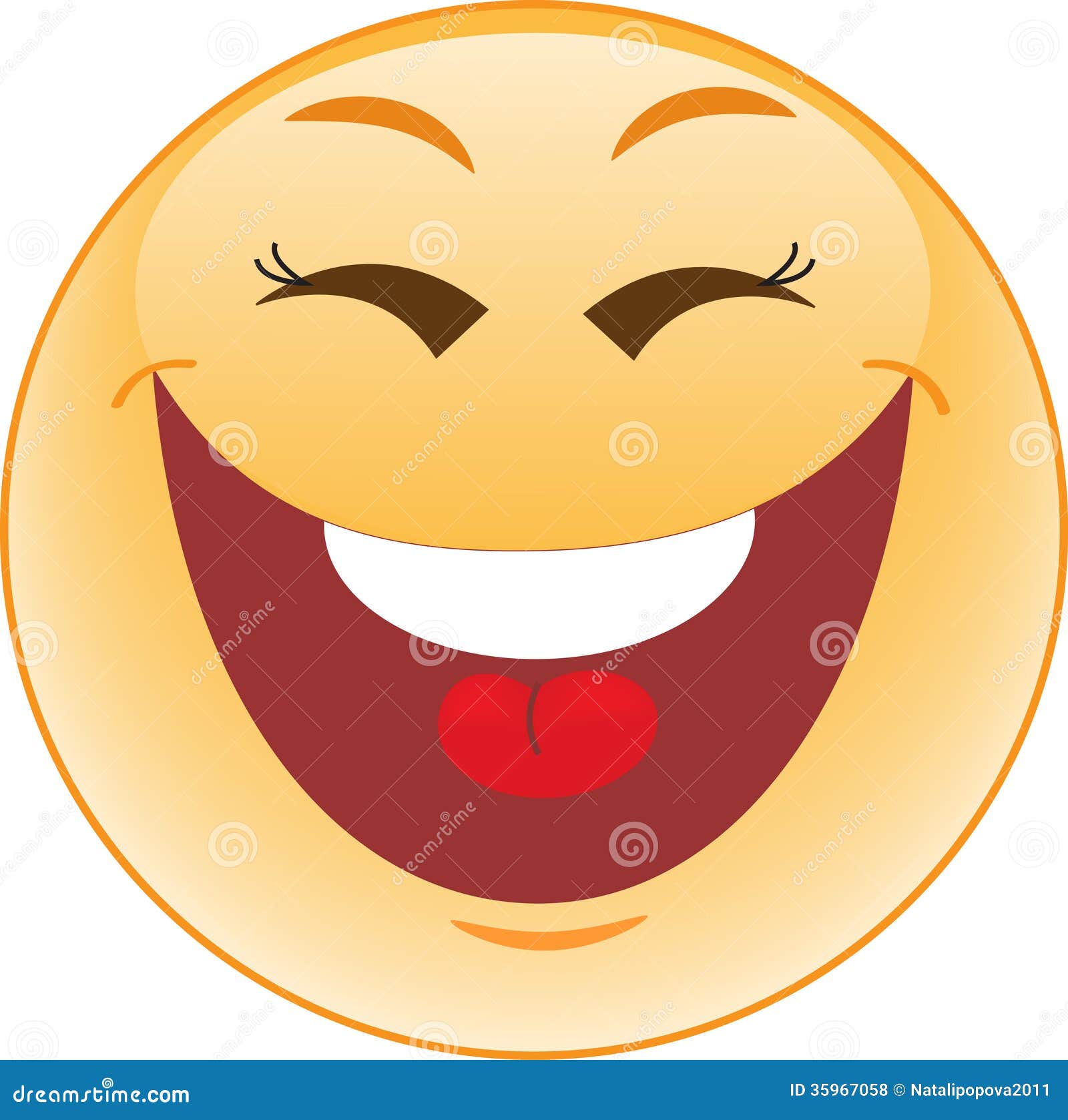 Smiley riant illustration de vecteur. Illustration du drôle - 35967058