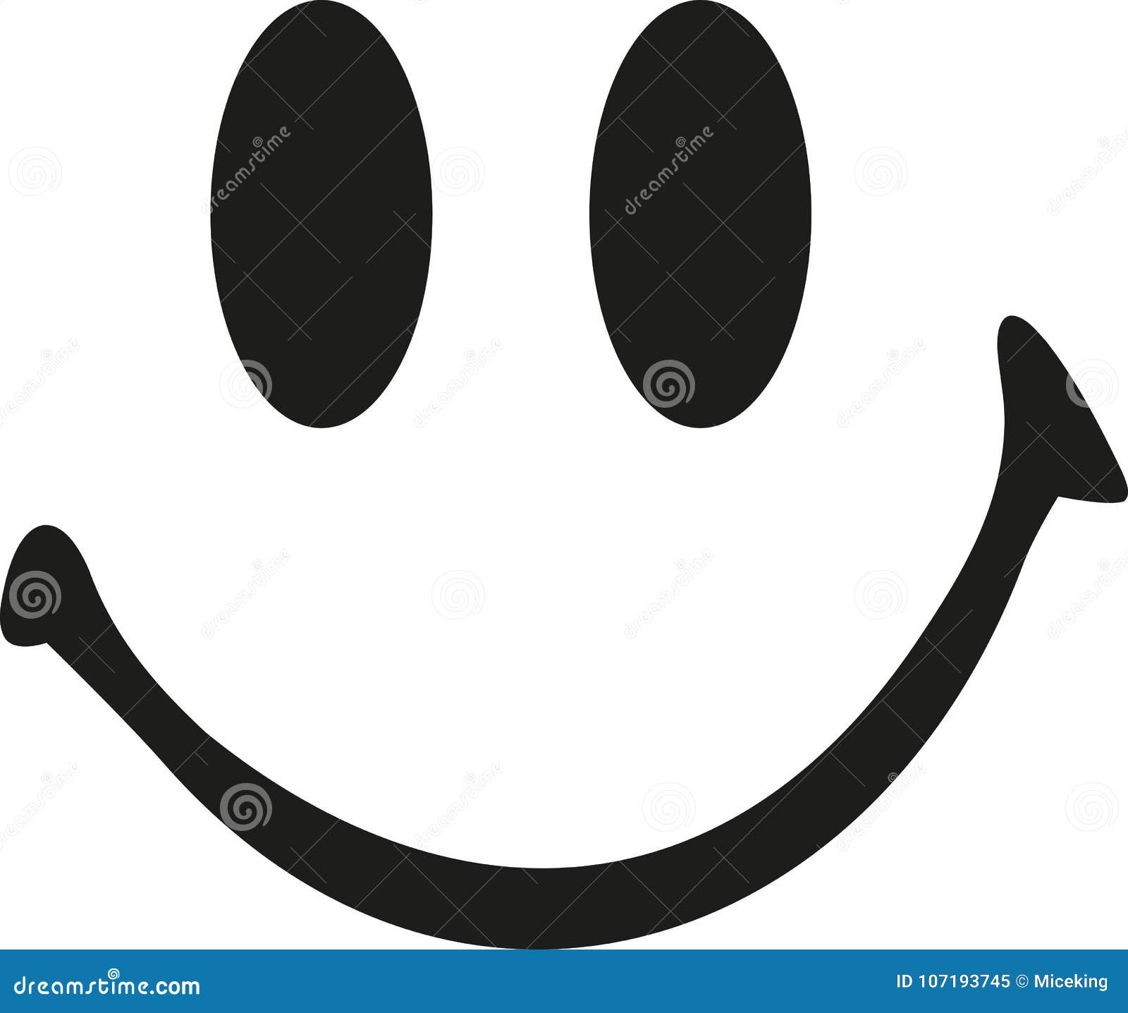 Smiley Riant Avec De Grands Yeux Illustration de Vecteur - Illustration ...