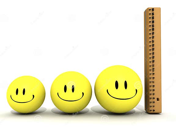 Smiley ruler height stock illustration. Illustration of yellow - 12018325